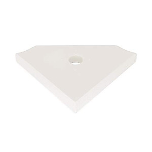 Questech Décor 8 Inch Corner Shower Shelf and 5 Inch Shower Caddy Soap Dish, Geo Flatback Wall Mounted Bathroom Shower Organizer, White Polished