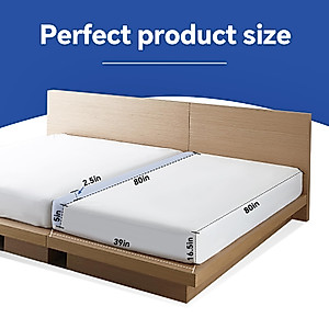 BALAPET Split King Gap Filler with Attached Sheet for Adjustable Bed,Twin Bed Connector-Twin to King Converter to King Making,Non-Slip Adjustable Mattress Bed Connector,for Stayover,Washable Cover