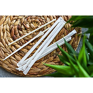 PHA STRAWS - | 100% Plastic Free | Individually Wrapped Biodegradable 8.2" Straws by Ecoware. Marine Biodegradable, Home Compostable, Ocean-friendly, Best Alternative to Paper & Plastic Straws. (5000)