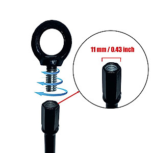 Ground Anchors Screw in 15 Inch Set of 4 Tent Stakes Heavy Duty Trampoline Anchor Kit Earth Anchor Swing Set Anchors for Metal Swing Set Trampoline Anchors High Wind Black