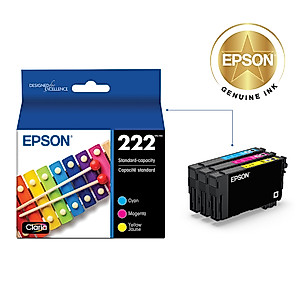 Epson T222 Color Combo Ink Cartridges, Standard Capacity