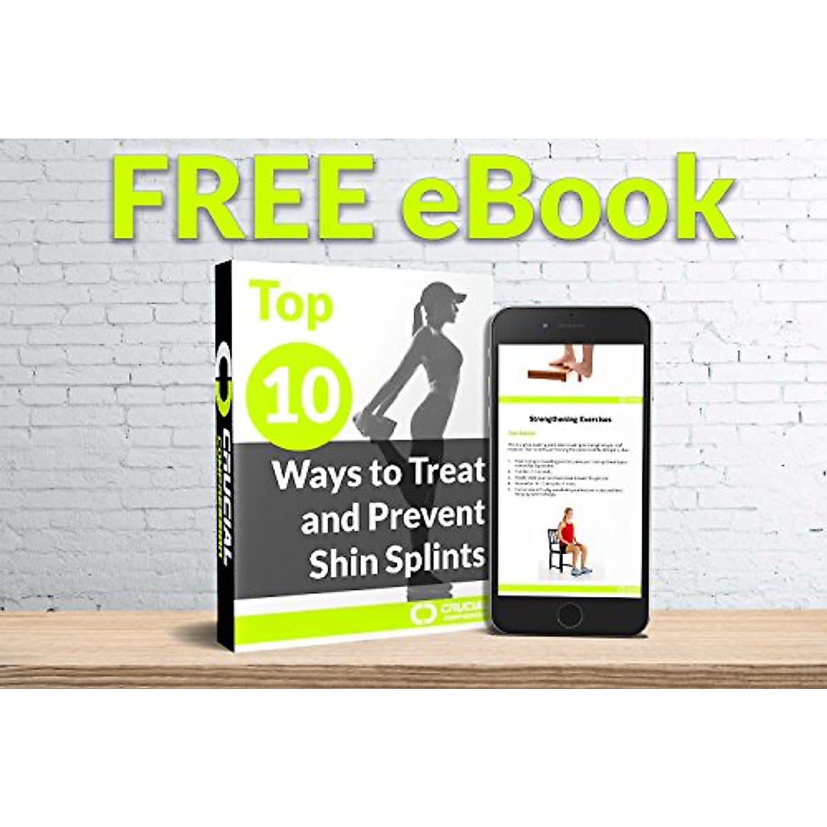 Crucial Compression Calf Sleeves for Men & Women (Pair) - Instant Shin Splint Support, Leg Cramps, Calf Pain Relief, Running, Circulation and Recovery Socks - Premium Compression Sleeve for Calves