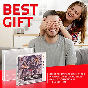 Premium Display Case Protectors Compatible for Nintendo 3DS Game Box , 0.40mm Thick and Clear PET Plastic Cases Compatible for Pokemon, Super Smash, Animal Crossing, Zelda, Minecraft (Pack of 25)