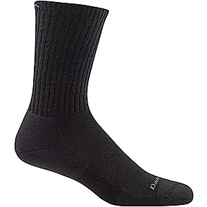 DARN TOUGH (Style 1657) Men's The Standard Lifestyle Sock - (Black, Large) - 6 Pack Special