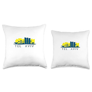 Israel - Flag Israel Map Traditional Jewish Star National Flag Israel Map Throw Pillow, 16x16, Multicolor