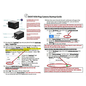 DENT Spy Camera Wireless Hidden WiFi Camera 1080P HD Nanny Cam Pet Security Camera Indoor, White