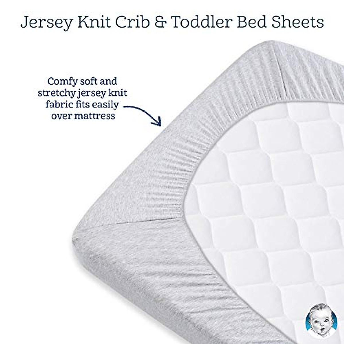 Gerber Baby Boys Girls Neutral Newborn Infant Baby Toddler Nursery 100% Cotton Fitted Bedding Crib Sheet, I Love You White, 28" x 52 (Pack of 2)