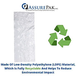 Produce LDPE Poly Vented Bags (With Venting Holes) - 6"x3"x15" - 1000 Bags - 0.80 mil - Clear