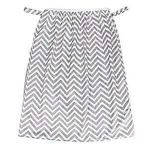 Fujiang Reusable Diaper Pail Liner Washable Garbage Cans Storage Bag for Cloth Nappy Trash can 13 Gallon, Silver, Medium