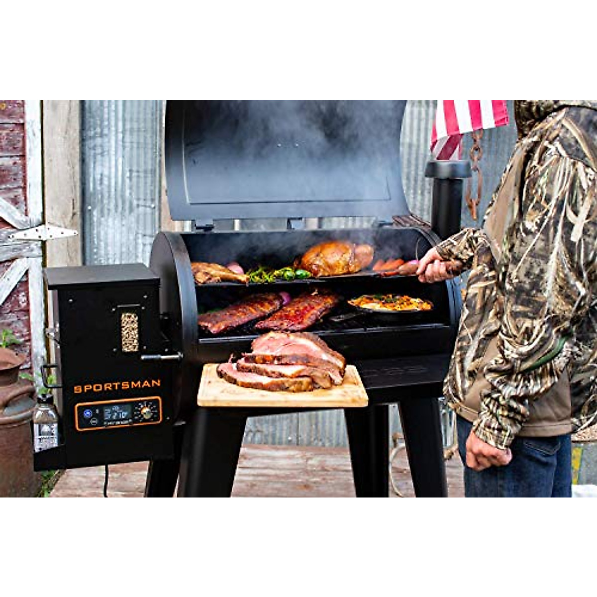 PIT BOSS 10537 PB0820SP Wood Pellet Grill, 820 Square Inches, Black