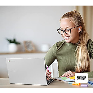 Samsung Galaxy Chromebook Go-Laptop Computer Lightweight Slim Durable Design 12-Hour-Battery Wi-Fi 6 Share Files-with-Phone, Black,Silver,32GB