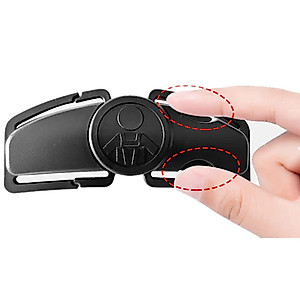 Universal Child Car Seat Chest Harness Clip Universal Safer Belt Clip Buckle Lock Stroller Chest Clip Adjustable Guard for Baby and Kids (Black)