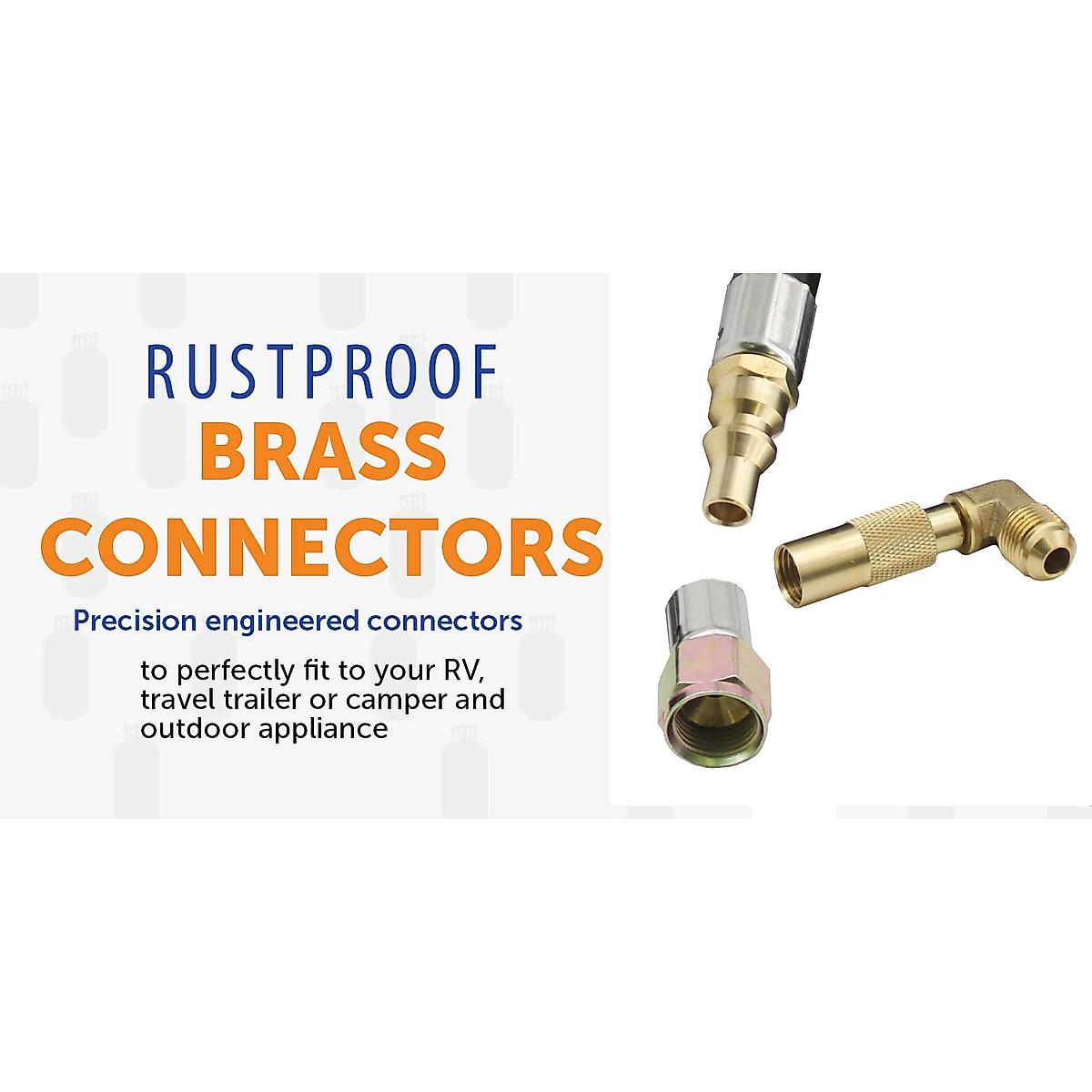 Flame King Propane 12ft RV Quick Connect Hose Adapter for 17" or 22" BlackStone or Flame King Griddle