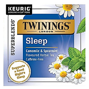 Twinings Nightly Calm Herbal Tea K-Cup Pods for Keurig - Sleep Tea, Bedtime Caffeine-Free Tea Blend, Soothing Chamomile, Relaxing Spearmint, Subtle Lemongrass Flavor, 12 Count (Pack of 2)