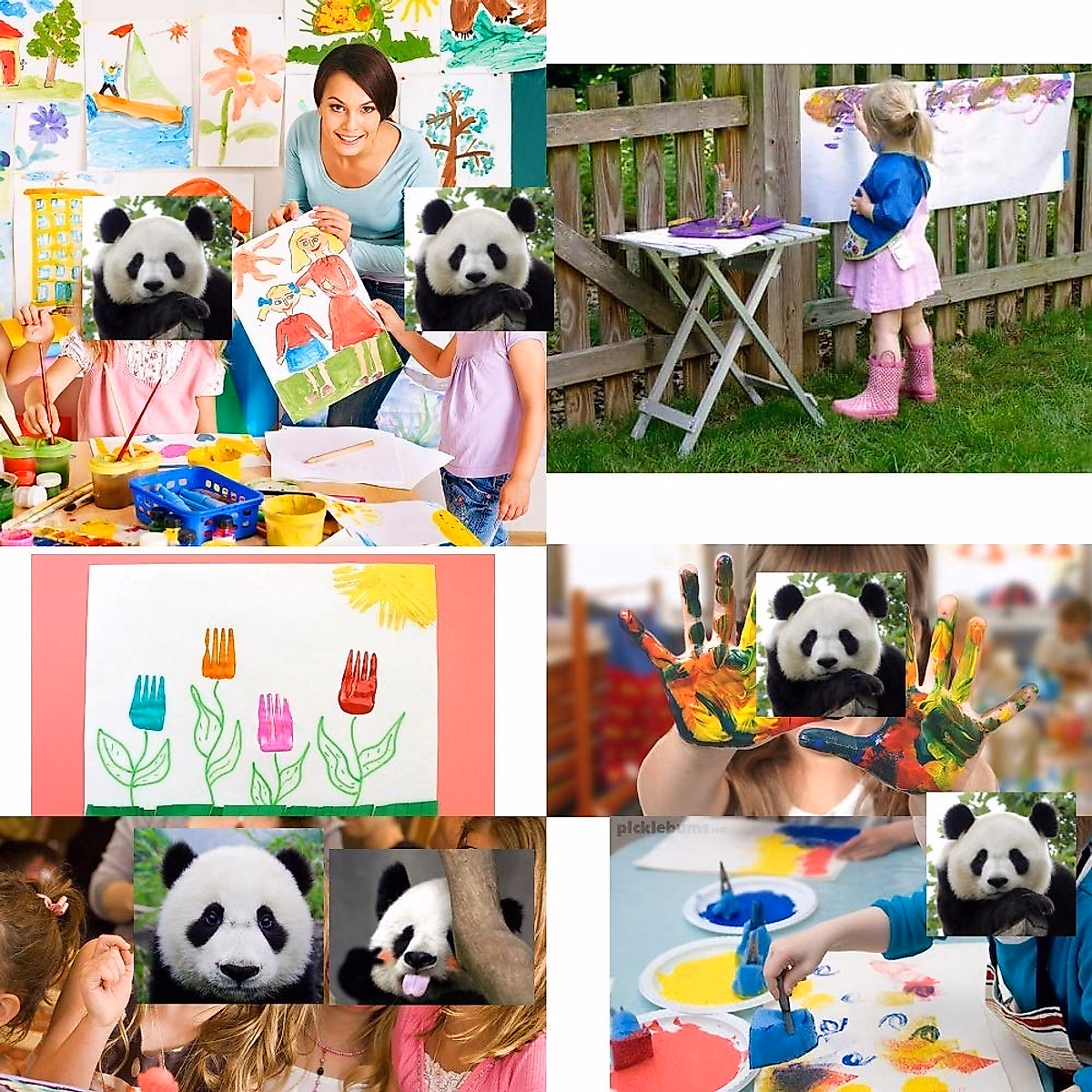 Fycooler Kids' Art Paintbrushes-Kids Paint Brushes Sponge Kits Painting Tool Kit 40Pcs Paint Supplies Painting Brushes Drawing Tools Kits,Children Early DIY Learning Paint Sets for Kids Toddlers