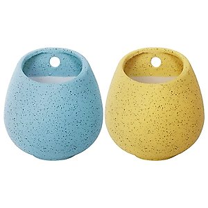 Outdoor Decor Ceramic Flower Pot 2pcs Practical Flowerpot Simple Succulent Storage Pot Home Plant Container Air Plants