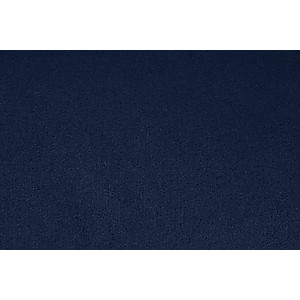 Meridian Furniture Serene Collection Modern | Contemporary Deluxe Comfort Modular Sectional, Soft Linen Textured Fabric, Down Cushions, 2 Corner + 3 Armless + 1 Ottoman, Navy