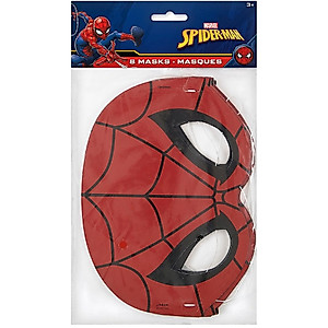 Spider-Man Party Paper Masks - Child Size, 8 Pcs