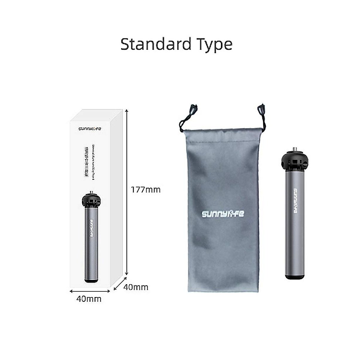 Darkhorse Multifunctional Lightweight Aluminun Alloy Desktop Tripod for OSMO Pocket 2 Action Camera (Stand, Titanium)