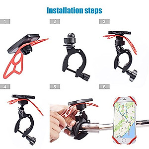 WixGear Universal Magnetic Bicycle & Motorcycle Handlebar Phone Holder for Cell Phones and GPS with Fast Swift-Snap Technology,
