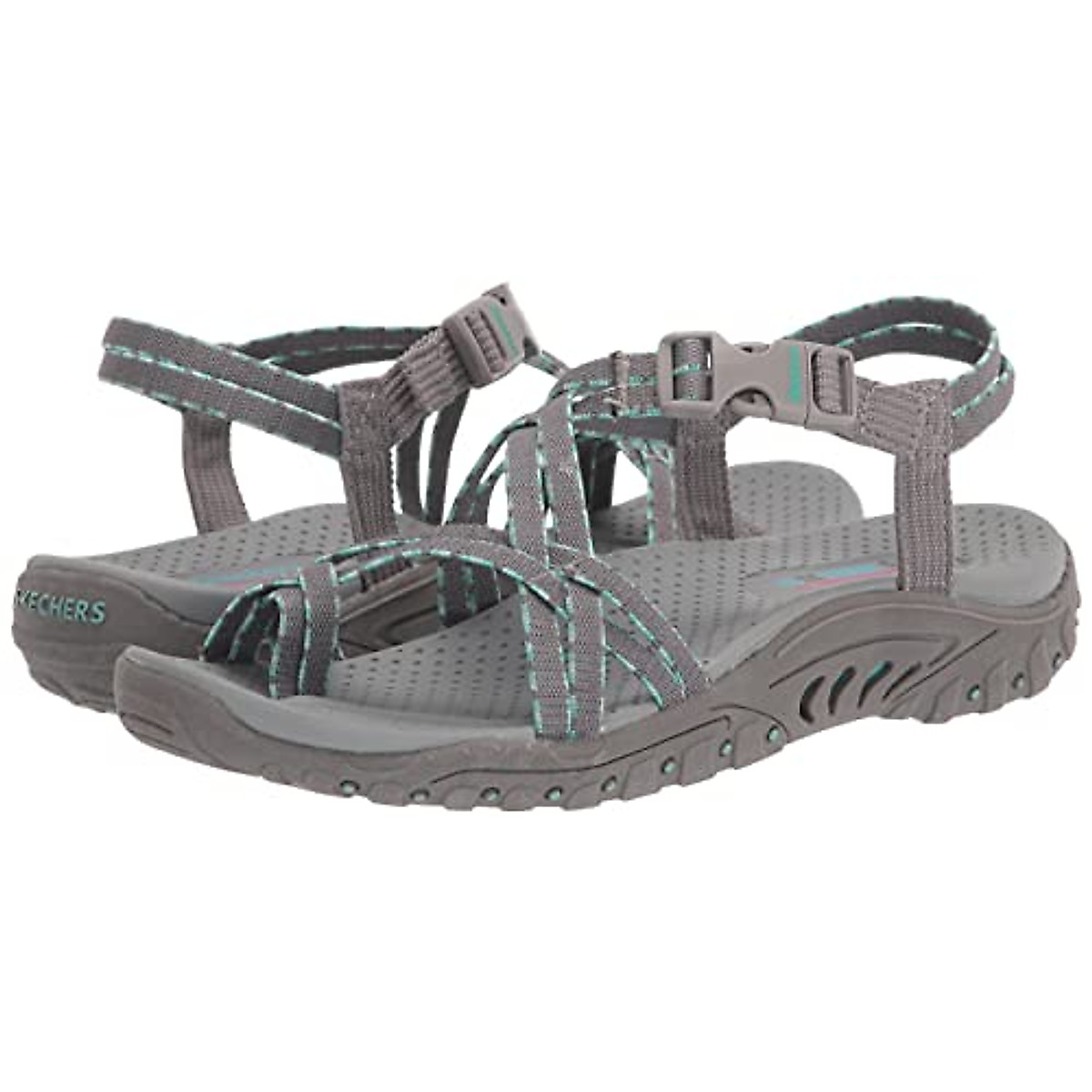 Skechers Women's Sporty Sandal Sport, Gray, 8