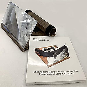 SUDOO 12 Inch Mobile Phone Screen Magnifier-3D Smartphone Expander for for Movies, Videos, and Gaming - Screen Amplifier Foldable Easy to Carry（25.5*22.7*1.2cm）