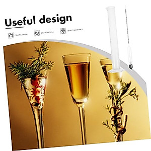 OKUMEYR 1 Set Wine Making Kit Daily Use Graduated Cylinder Stills for Distilling Moonshine Triple Scale Hydrometer Household Measuring Tube Hydrometer for Beer Brewing Alcohol Meter Glass