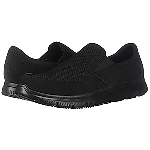 Skechers Men's Black Flex Advantage Slip Resistant Mcallen Slip On - 14 D(M) US