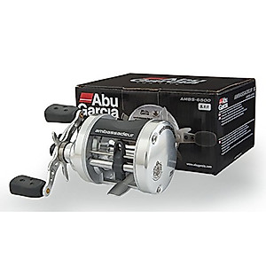 Abu Garcia 6500 Ambassadeur S Round Baitcast Fishing Reel Black, AMBS-6500- 255yd/17Lb