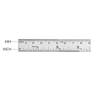 Amazon Basics 6-Inch Stainless Steel Ruler, 4-Pack