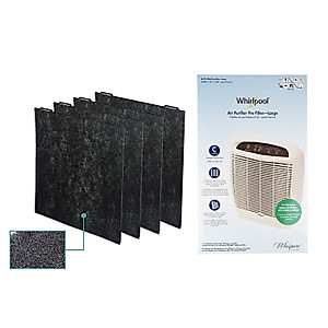 Whirlpool 8171434K (8171434), 4-Pack (Large), Air Purifier Active Carbon Pre-Filters, Fits Air Purifier Model AP51030K, AP45030K, APR45130L, WP500, 18x16.5 inch