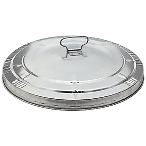 Witt Industries WCD32L Galvanized Steel Light Duty Waste Lid, Round, 21-1/2" Diameter x 4" Height