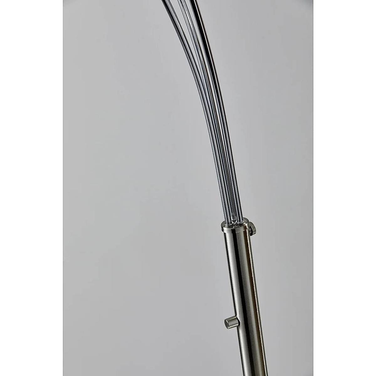 Adesso Home 4108-22 Transitional Three Light Floor Lamp from Belle Collection in Pwt, Nckl, B/S, Slvr. Finish, 46.00 inches, Brushed Steel