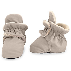 7AM Enfant Baby Booties Airy - Unisex Vegan Water Repellent with Plush Lining (Brush, us_footwear_size_system, infant, age_range, narrow, 6_months, 12_months)