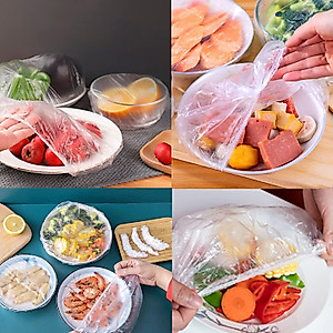 Ayaoch Fresh Keeping Bags 100pcs Food Covers,Reusable Elastic Food Storage Covers, Plastic Sealing Elastic Stretch Bowl Lids, Universal Kitchen Wrap Seal Caps (100pcs)