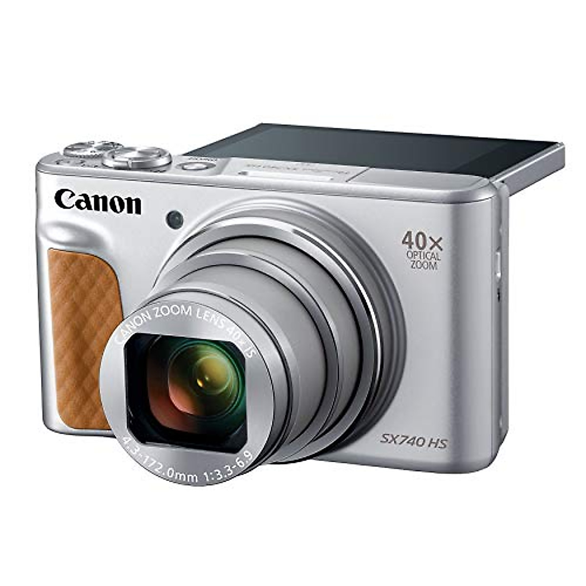 Canon PowerShot SX740 Digital Camera w/40x Optical Zoom & 3 Inch Tilt LCD - 4K Video, Wi-Fi, NFC, Bluetooth Enabled (Silver) (Renewed)