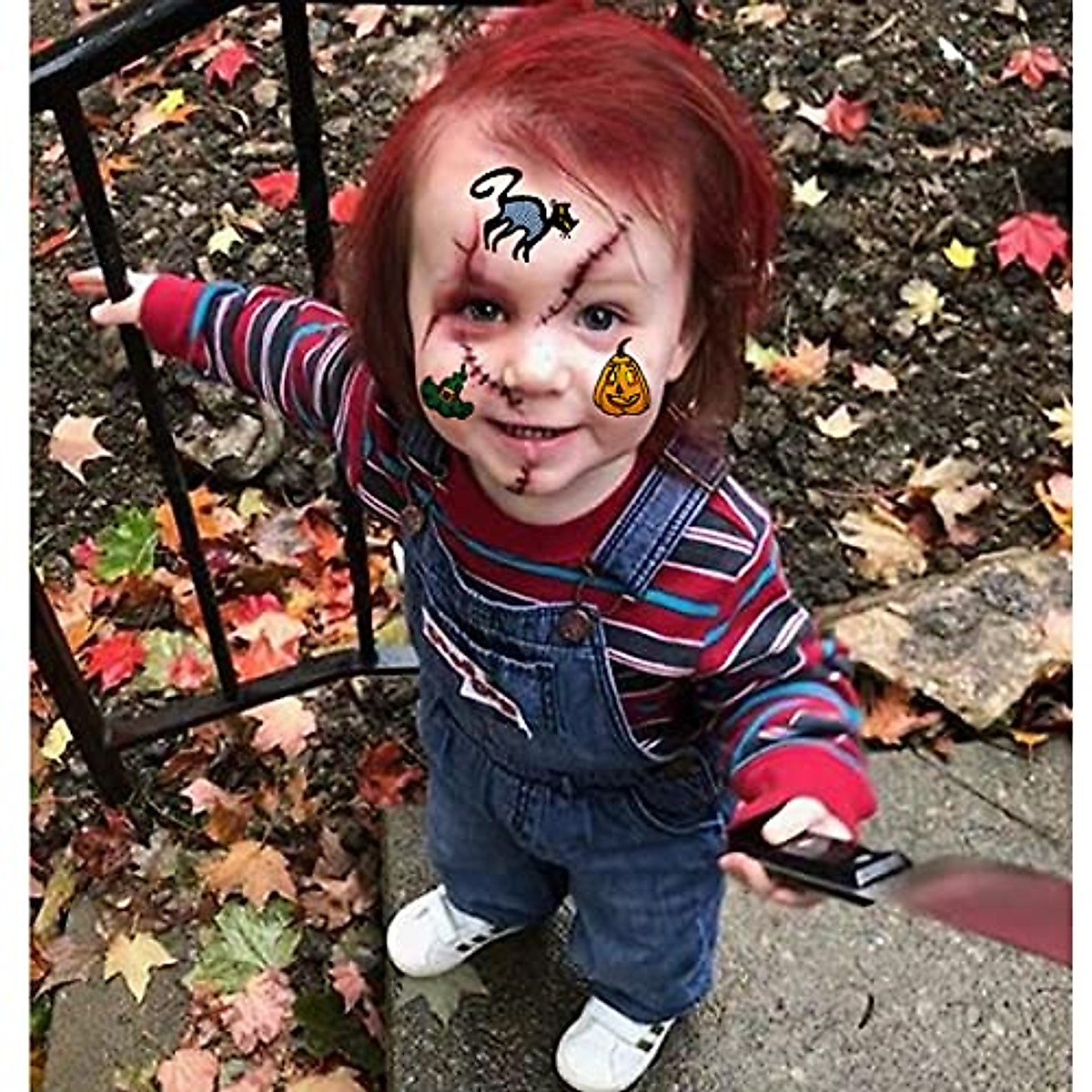 Ooopsiun Halloween Temporary Tattoos for Kids - 100 styles Scary Halloween Tattoos Stickers Party Favors Decorations for Boys Gilrs