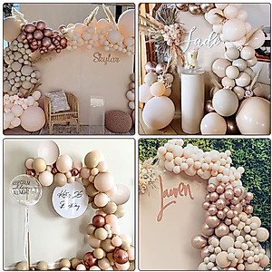 Tan Balloons Double Stuffed Nude Brown Balloon Garland Apricot Balloons Different Sizes Neutral Balloon Arch Kit For Teddy Bear Baby Shower Woodland Jungle Theme Birthday Boho Party Decorations