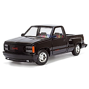 Motormax 1992 GMC Sierra GT Pickup Truck 1/24 Diecast Model Car Black 73204