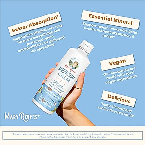MaryRuth Organics Magnesium Liposomal| Magnesium Supplement | Magnesium Bisglycinate | Muscle & Bone Support | Mood Support Vitamin | Vegan | Non-GMO | Gluten Free | 15.22 Fl Oz | 30 Servings