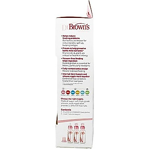 Dr. Brown's BPA Free Baby Bottles 8 Oz. - Pink - 3 Pack