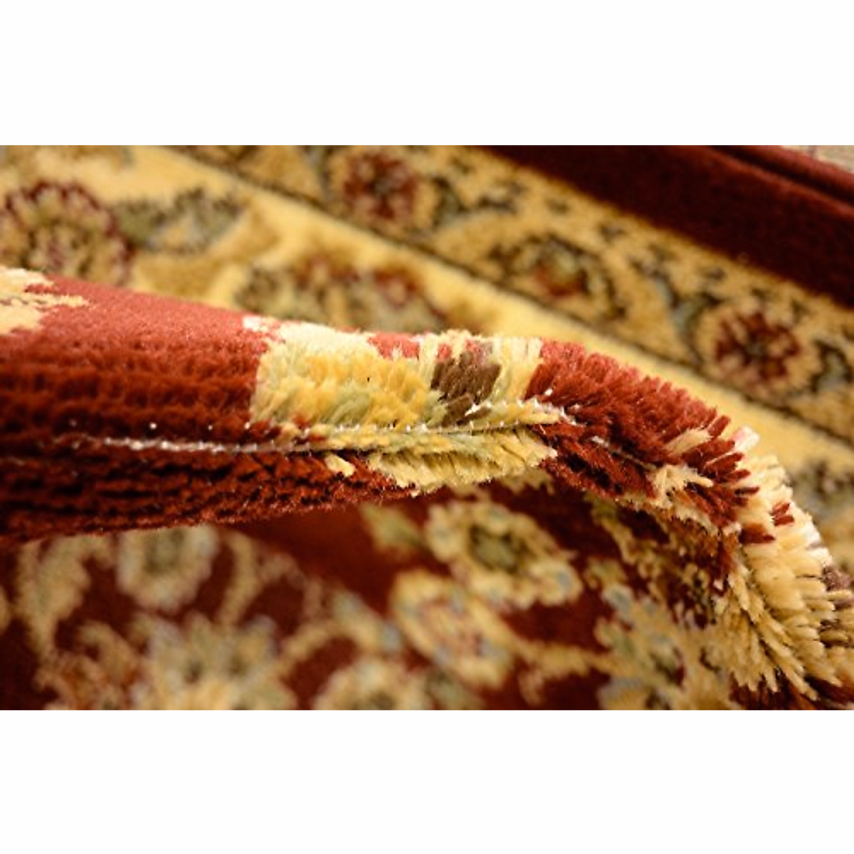 Unique Loom Voyage Collection Traditional Oriental Classic Intricate Design Area Rug (3' 3 x 5' 3 Rectangular, Red/Tan)