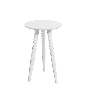 Silverwood Side Table, 14 x 14 x 23 in (D x W x H), Pure White