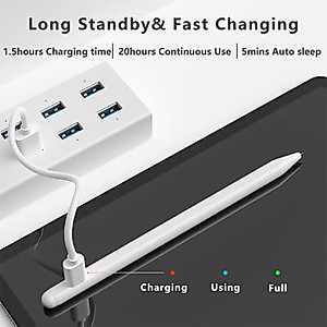 Stylus Pen for iPad with Palm Rejection, XIRON Active Pencil Compatible with (2018-2023) Apple iPad Pro 11/12.9 inch, iPad 10th/9th/8th/7th/6th Gen, iPad Air 5th/4th/3rd Gen, iPad Mini 6th/5th Gen