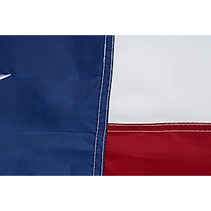 Texas Flag 4x6 Heavy Duty Outdoor - Embroidered Sewn Heavy Duty 100% Nylon Flags Vivid Color - Brass Grommets and 4 Stitch Hemming USA Flag