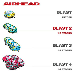 AIRHEAD Blast | 2 Rider Towable Tube for Boating with Dual Tow Points