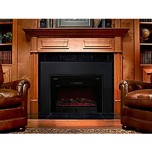 XtremepowerUS Electric Fireplace Insert w/Remote & Timer 28.5" 1500W Adjustable 3D Flame Space Heater Wall Firebox Indoor Stove Room Fake Place