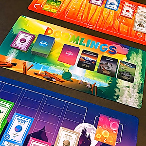 Doomlings Playmats, 6 Individual Player Mats Card Game - Includes 6 Unique Designs 11" x 22"