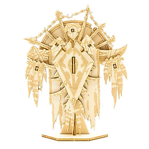 World of Warcraft Horde 3D Wood Puzzle & Model Figure Kit (19 Pcs) with Exclusive Poster - Build & Paint Your Own 3-D Game Toy - Holiday Educational Gift for Kids & Adults, No Glue Required, 12+ 