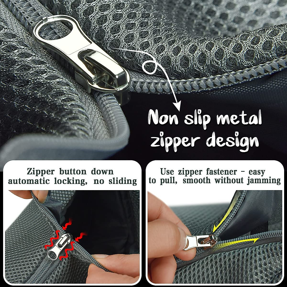 AOFOOK Dog Sling Carrier, Adjustable Puppy Sling Carrier, Pet Carrier Purse Dog Backpack Carrier Dog Carrying Bag Small Animal Carriers Cat Sling M Black